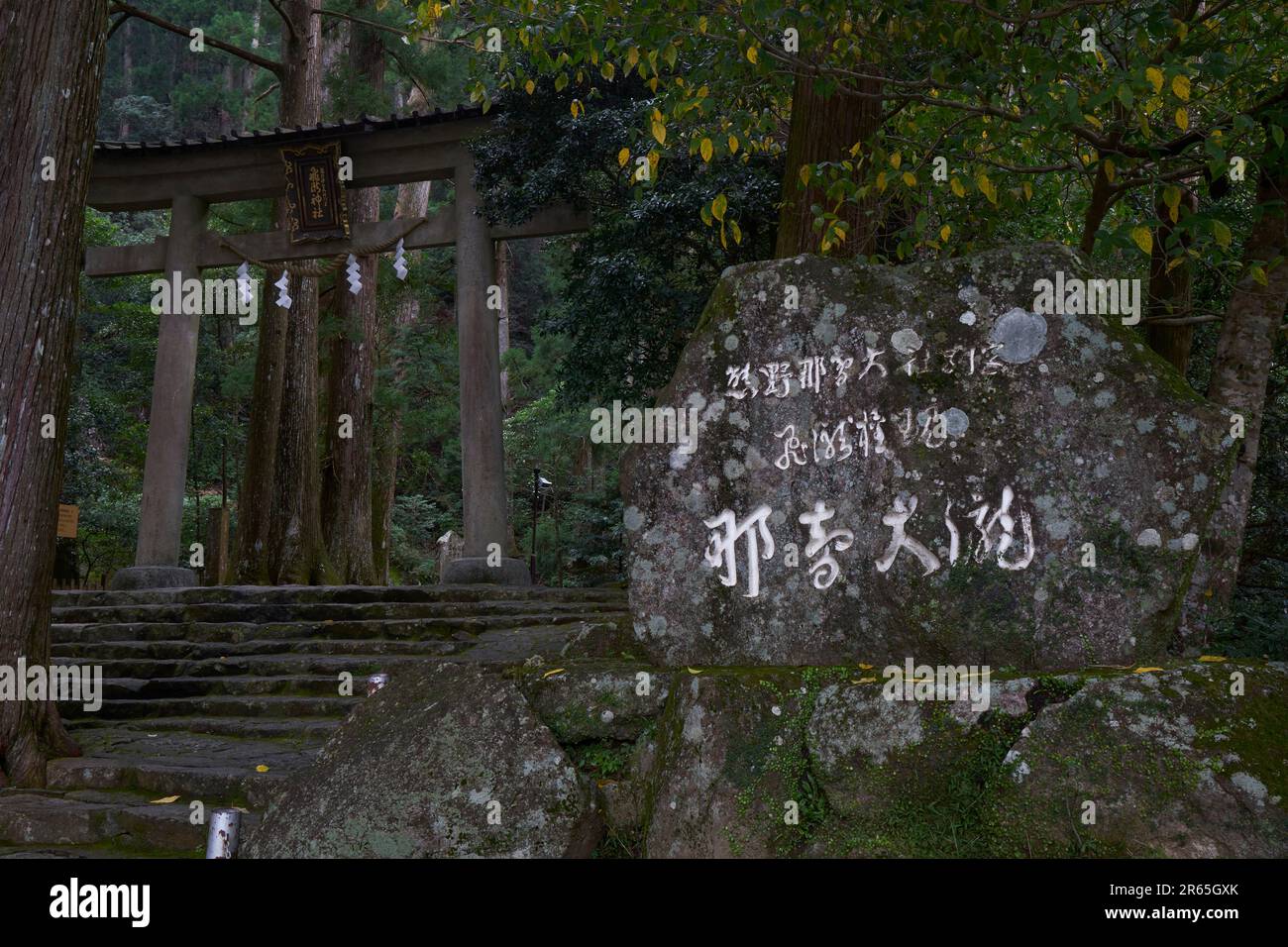 Torii gate of Nachi Waterfall Stock Photo - Alamy