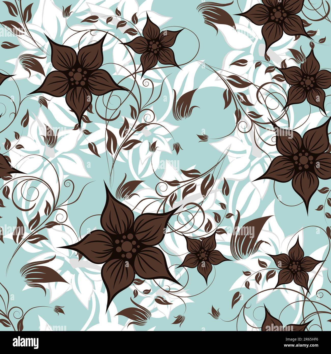 Seamless vector floral background. For easy making seamless pattern ...
