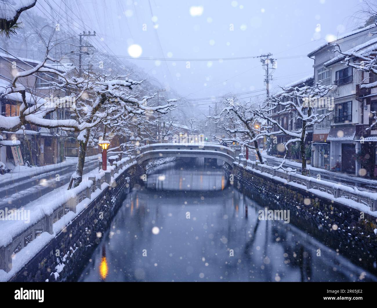 Early morning of winter in Kinosaki Onsen Stock Photo - Alamy