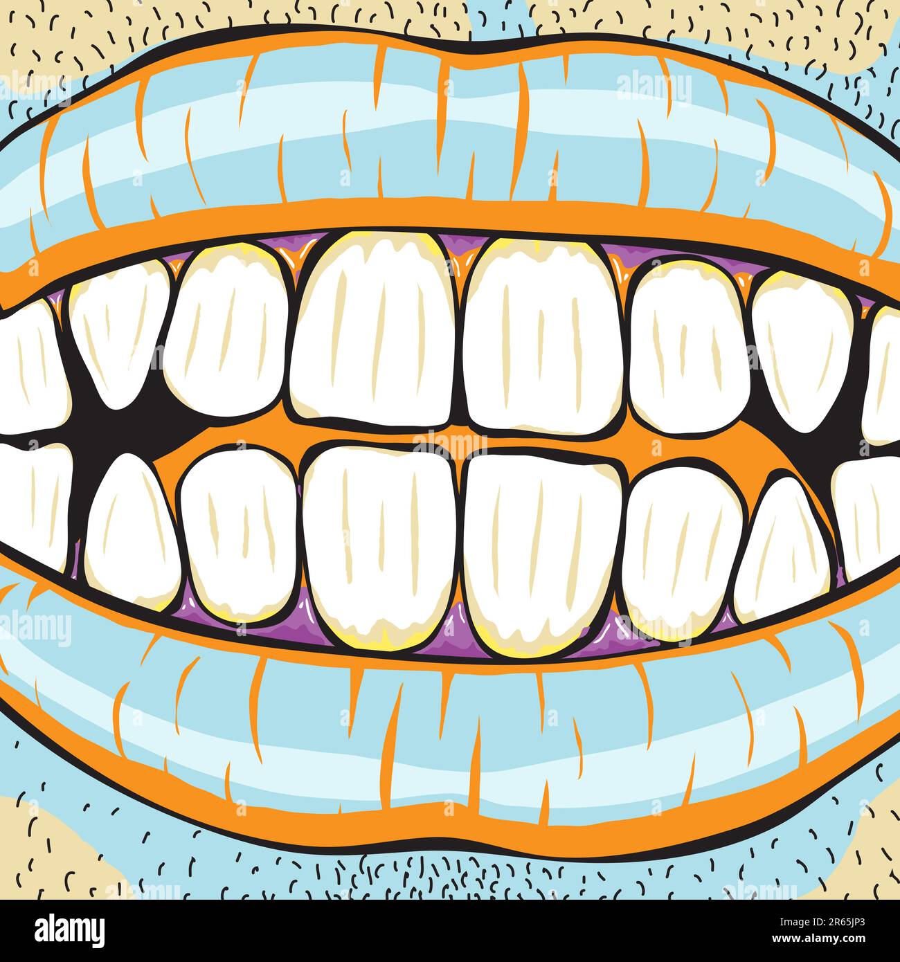Editable vector illustration of a man's mouth Stock Vector Image & Art ...