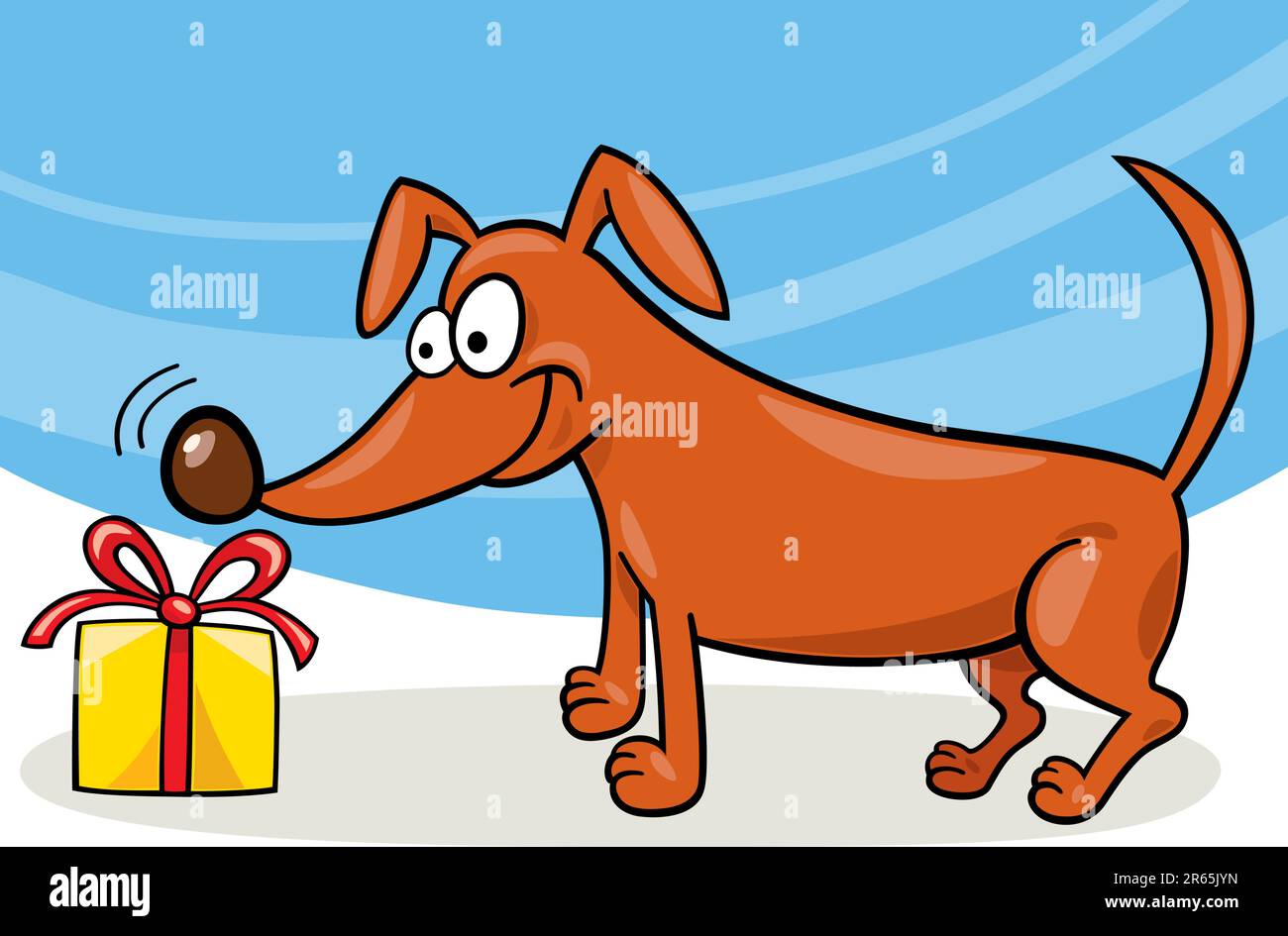 Dog sniff box Stock Vector Images - Alamy