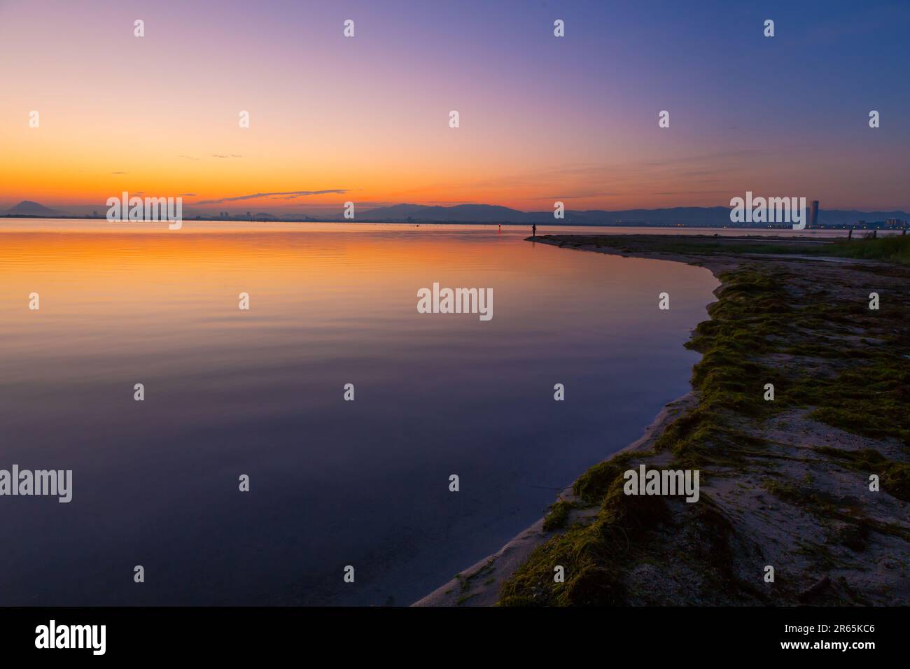 Lake Biwa Shore at Dawn Stock Photo - Alamy