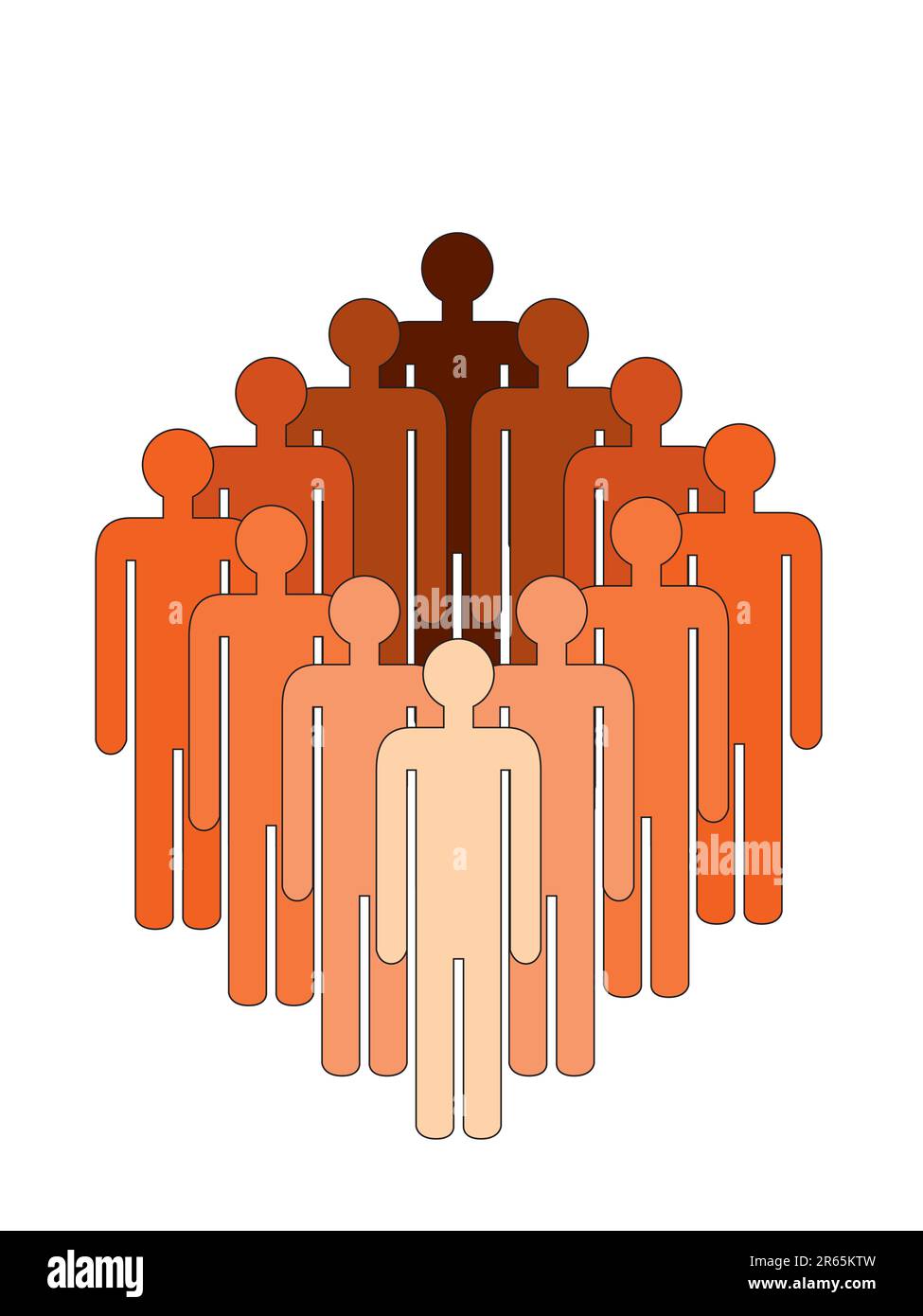 illustration of a group of people from different races Stock Vector ...
