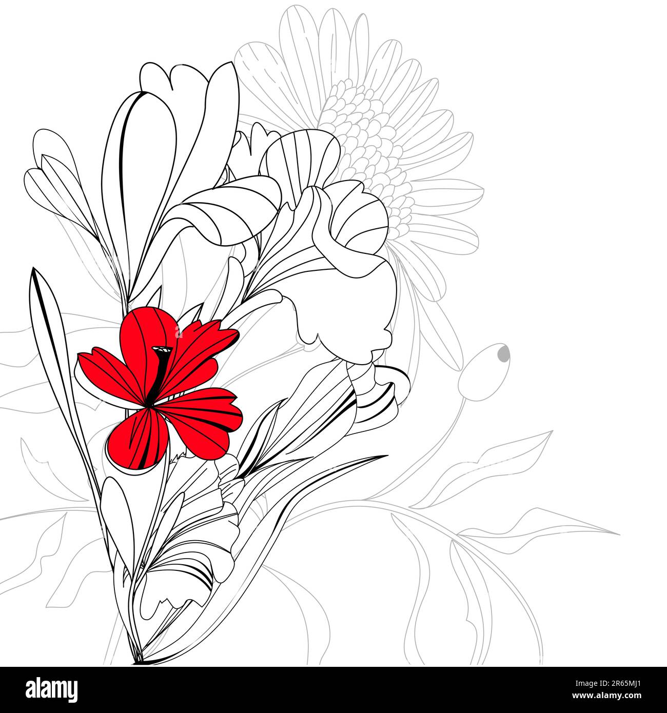 Beautiful wedding flowers Stock Vector Images - Alamy