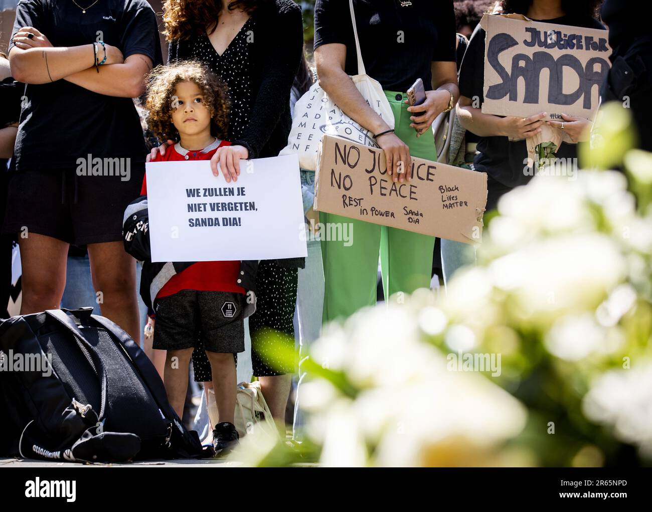 THE HAGUE - 07/06/2023, Demonstrators during a solidarity protest at ...
