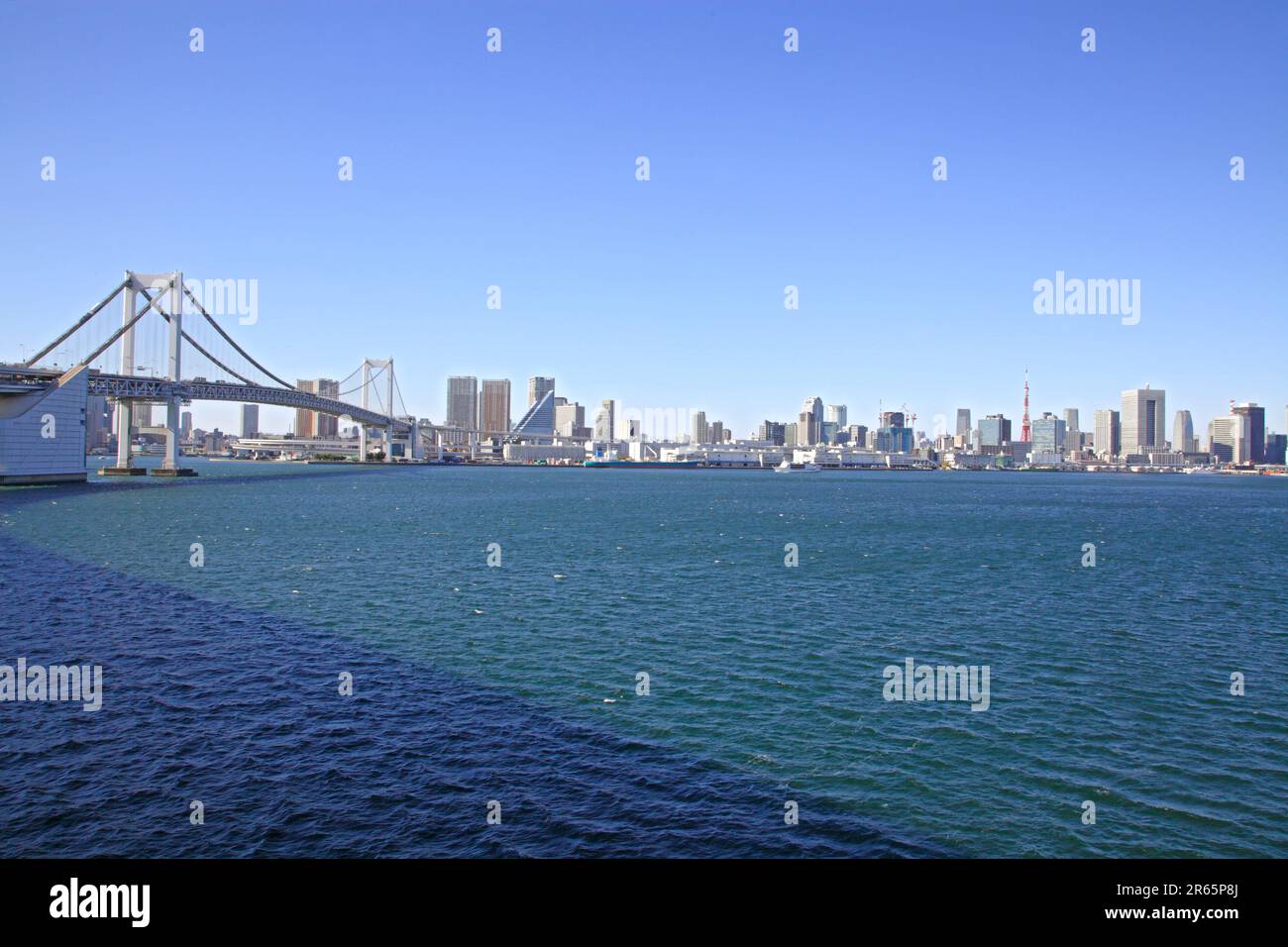 The port of Tokyo and Rainbow Bridge Stock Photo - Alamy
