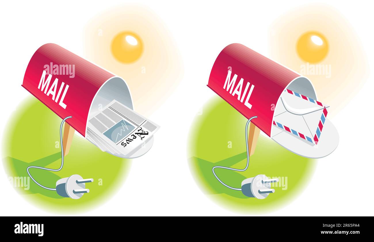 Metal newspaper boxes Stock Vector Images - Alamy