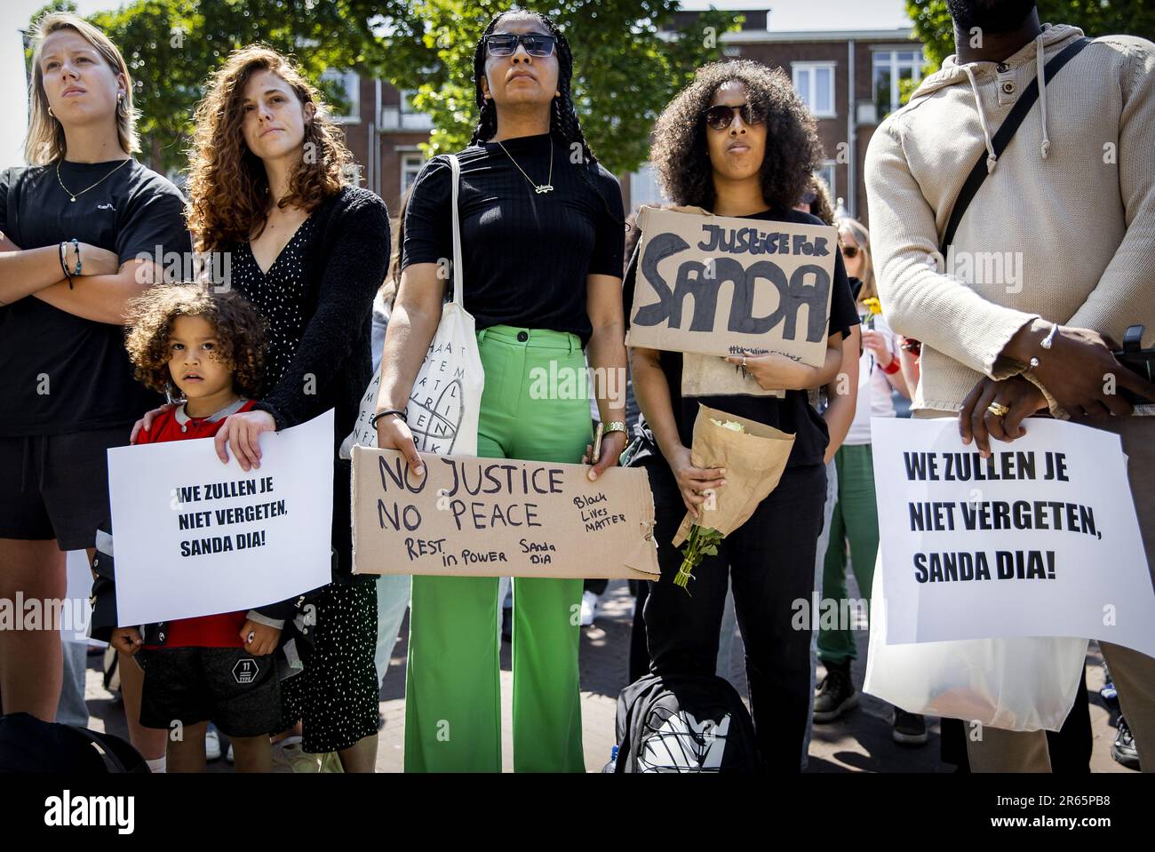 THE HAGUE - 07/06/2023, Demonstrators during a solidarity protest at ...