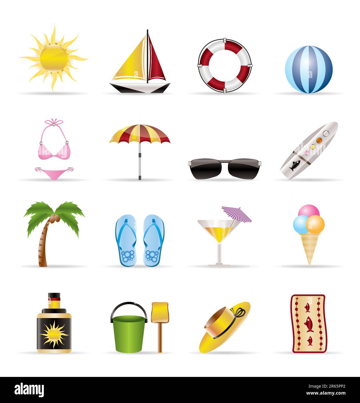 Ice cream realistic set Stock Vector Images - Alamy