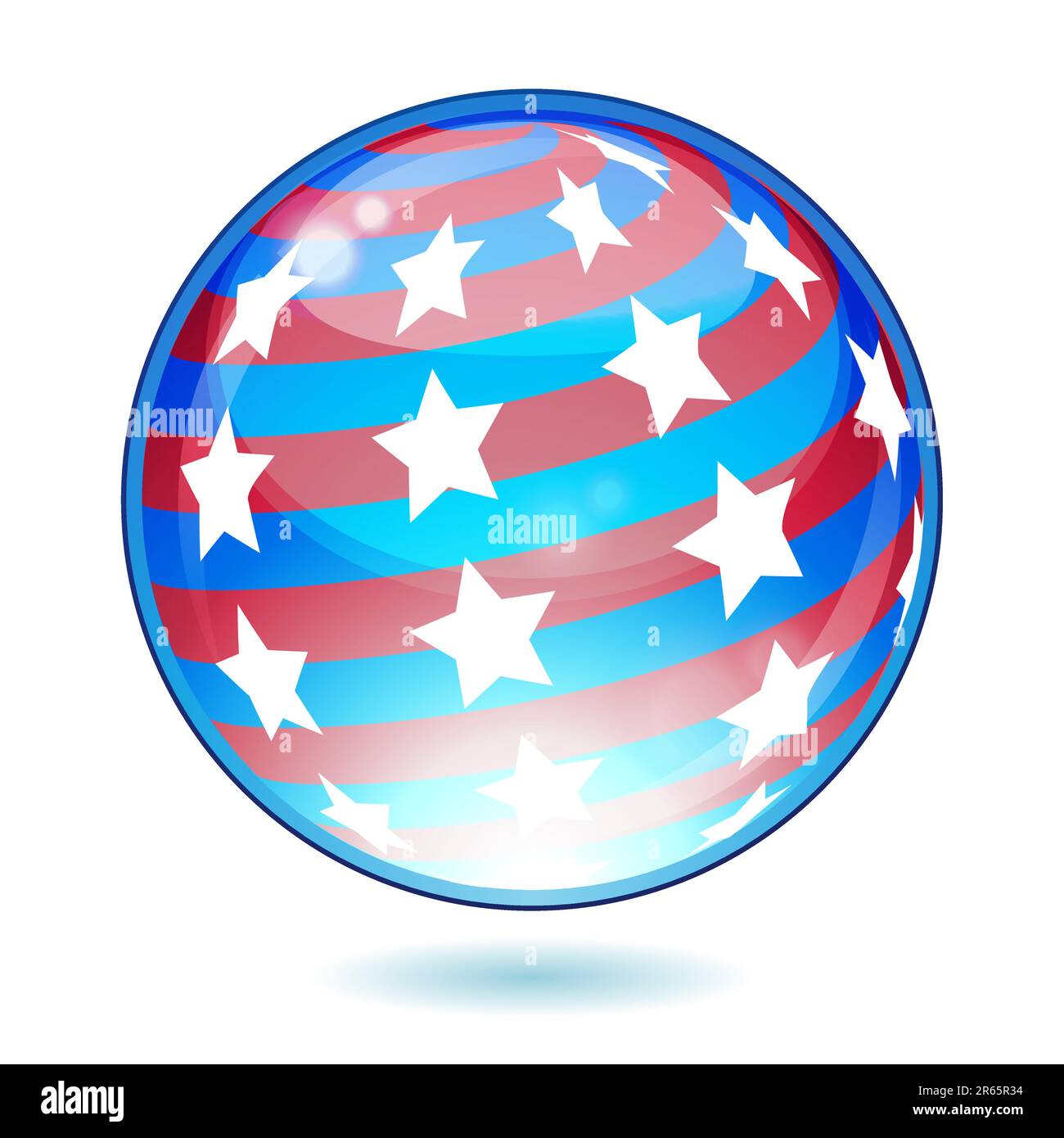 USA America shiny button flag - vector illustration. Isolated abstract ...