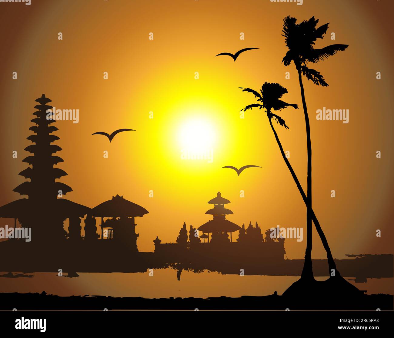 Tropical sunset, palm tree silhouette Stock Vector Image & Art - Alamy Tropical sunset, palm tree silhouette Stock Vector Image & Art - Alamy