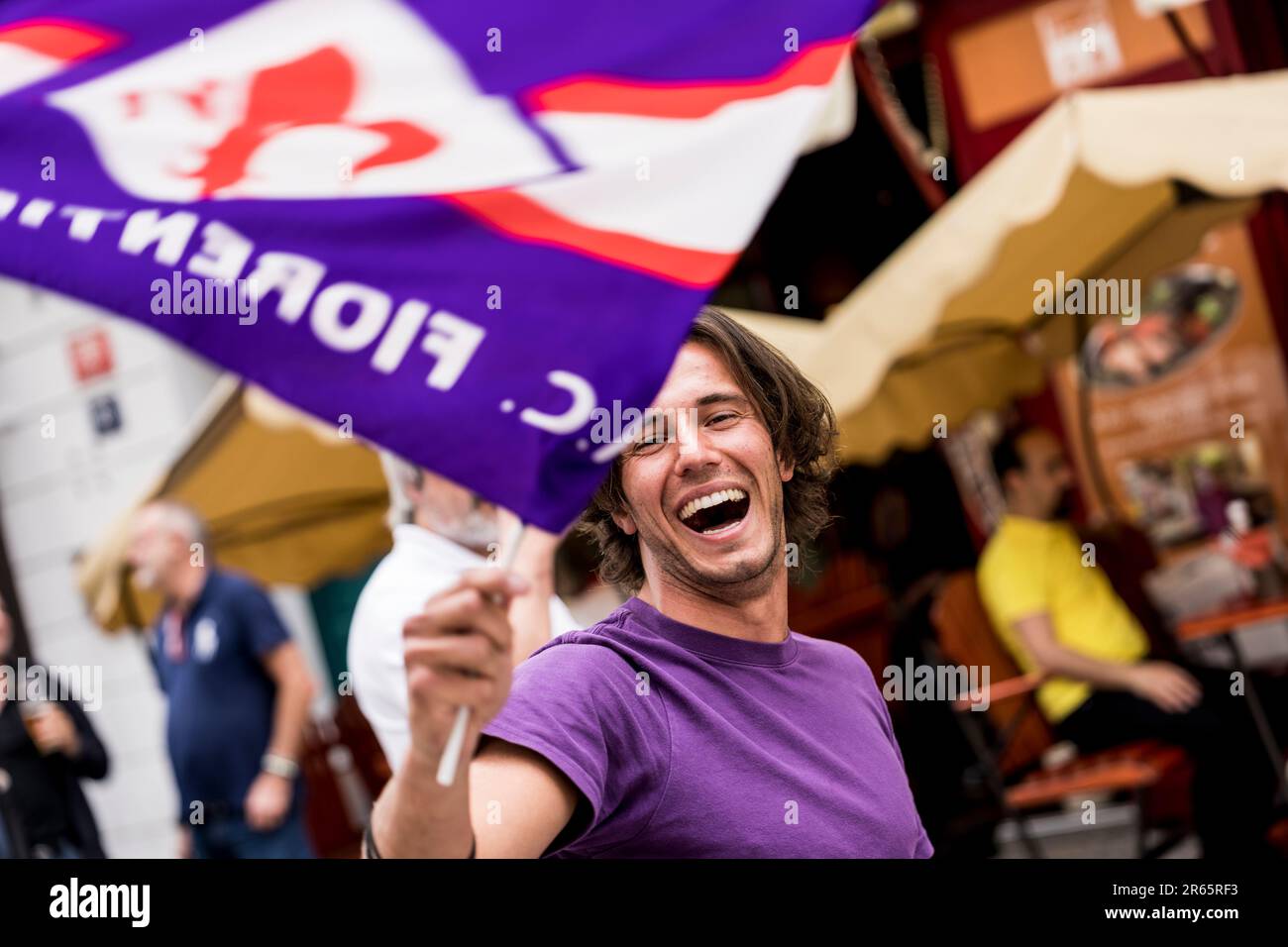 Prague, Czech Republic. 07th June, 2023. Football fans of Fiorentina ...