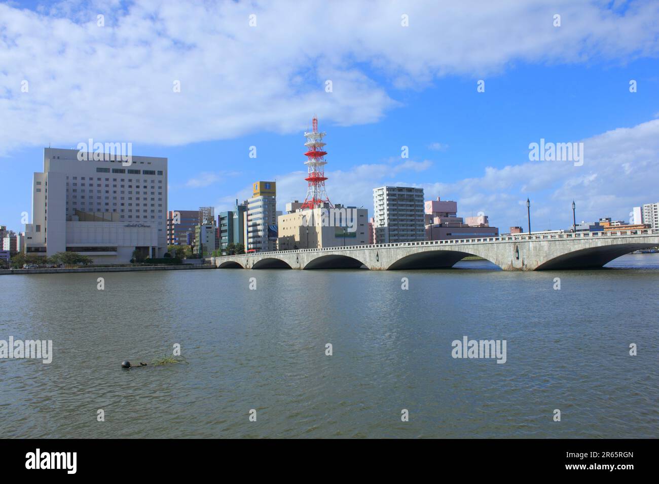 Bandai Bridge and city of Niigata Stock Photo - Alamy