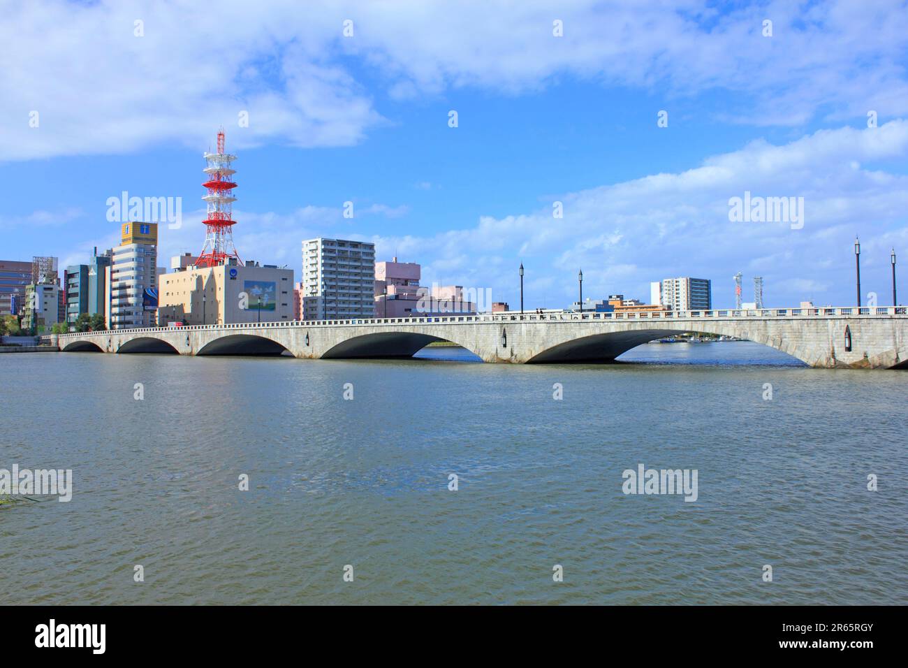 Bandai Bridge and city of Niigata Stock Photo - Alamy
