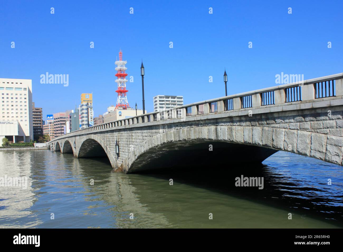 Shinano river and Bandai bridge Stock Photo - Alamy