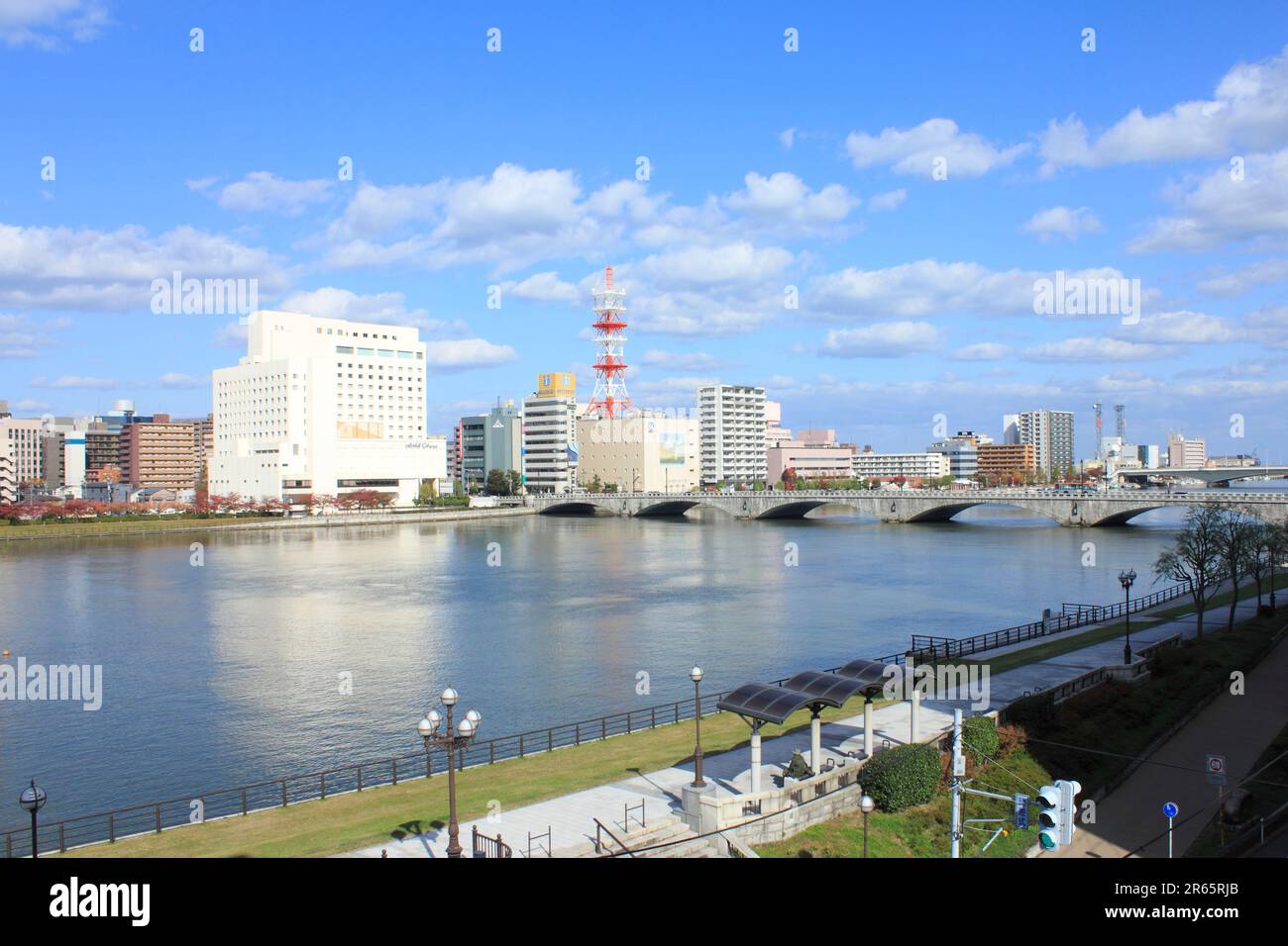 Bandai Bridge and the Shinano River Stock Photo - Alamy