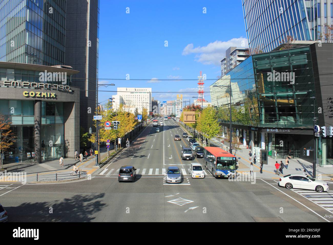 Bandai Bridge and city of Niigata Stock Photo - Alamy