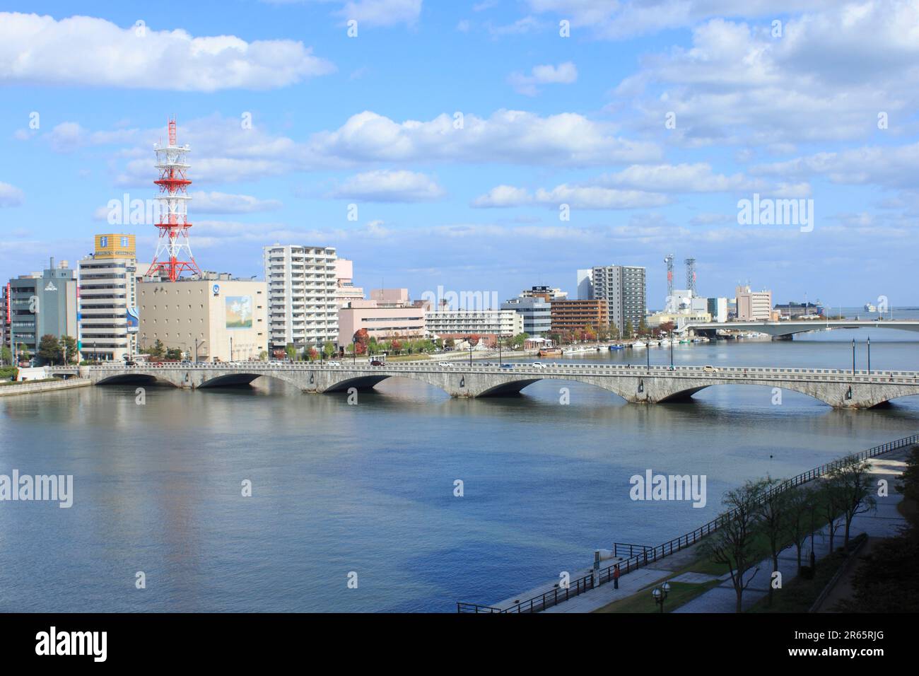 Bandai Bridge and the Shinano River Stock Photo - Alamy