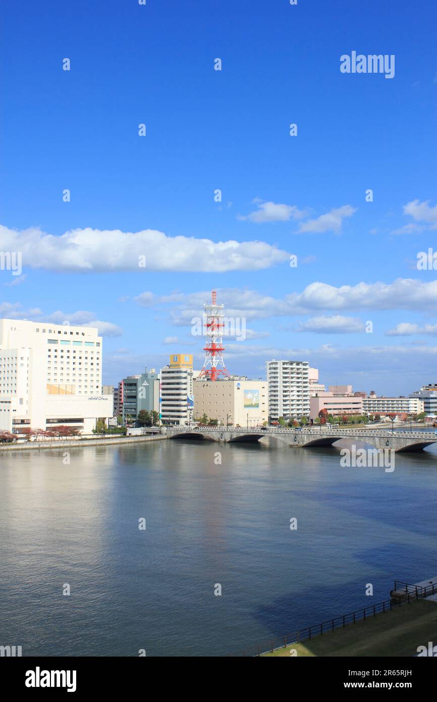 Bandai Bridge and the Shinano River Stock Photo - Alamy