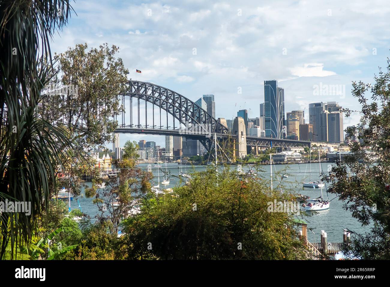 Sydney Harbour Bridge from Wendy Whiteley's Secret Garden Stock Photo ...