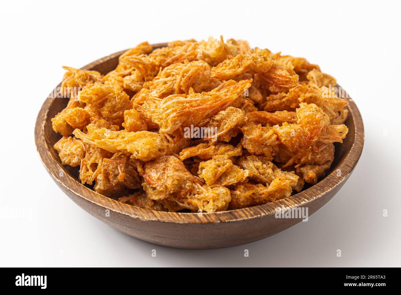 Fried shrimp head snack on white background Stock Photo - Alamy