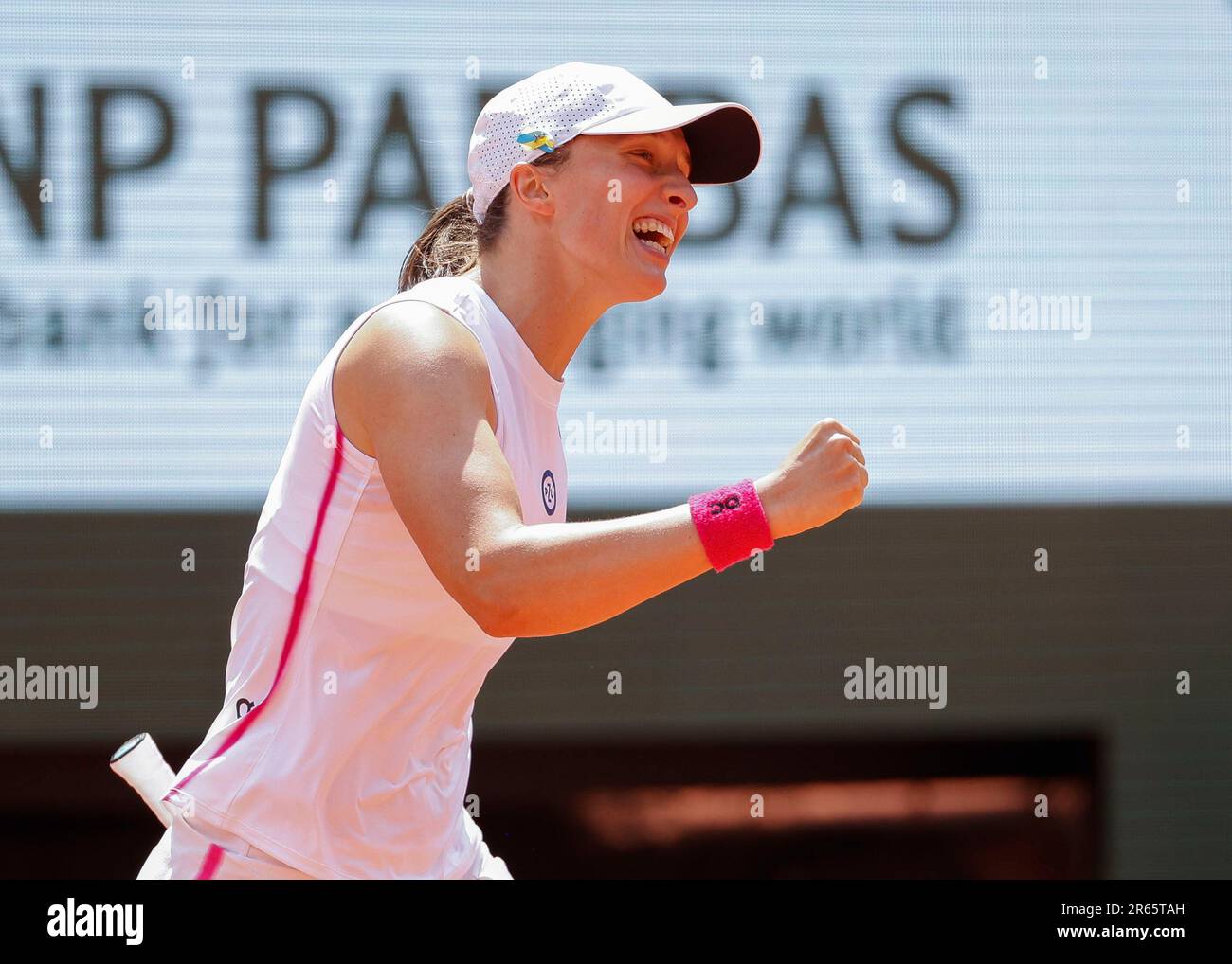 Paris,France, 7th.June, 2023. Polish tennis player Iga Swiatek ...