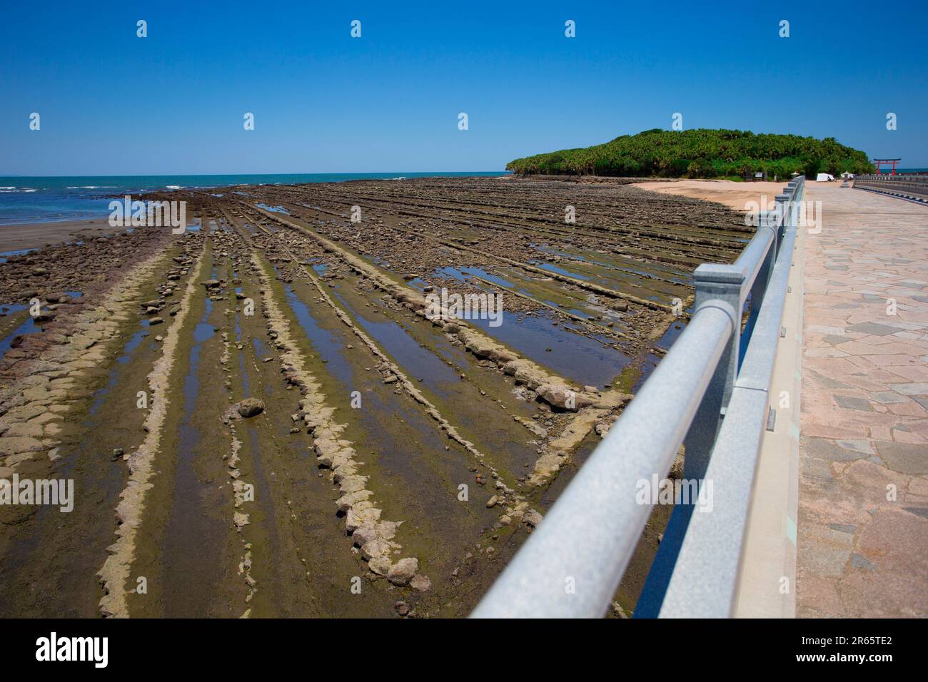 Aoshima's Oni-no-Washing-Iwa (Demon's Laundry Rock Stock Photo - Alamy