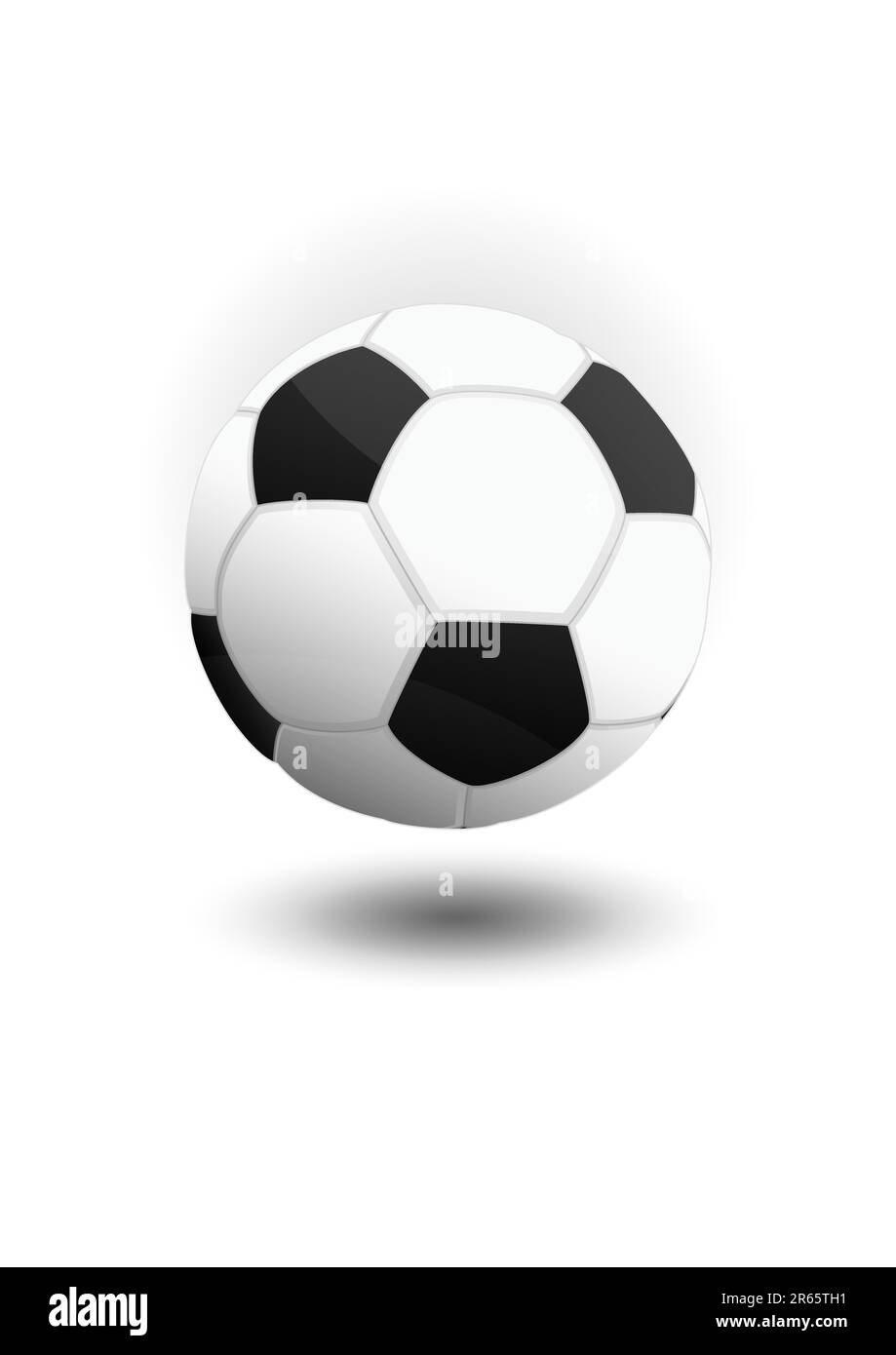 Vector illustration of a soccer ball (classic football). transparent ...