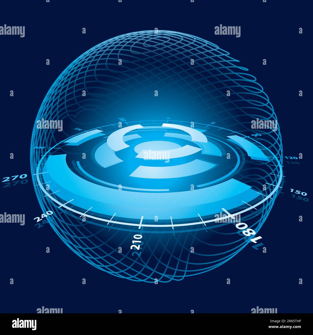 Fantasy Space Navigation Sphere. Vector Illustration Stock Vector Image ...