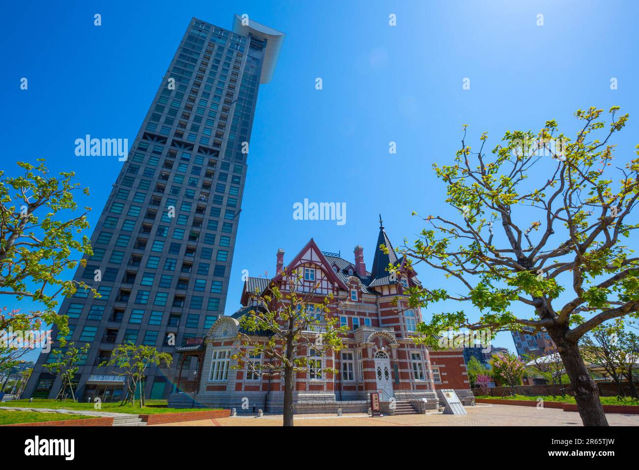 Retro Scenery of Mojiko Port Stock Photo - Alamy