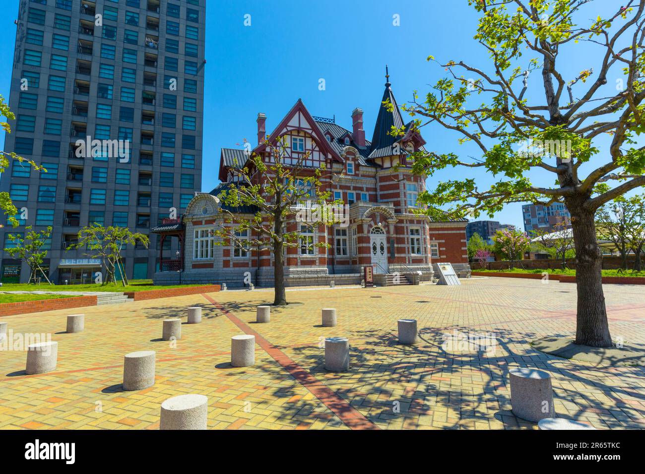 Retro Scenery of Mojiko Port Stock Photo - Alamy