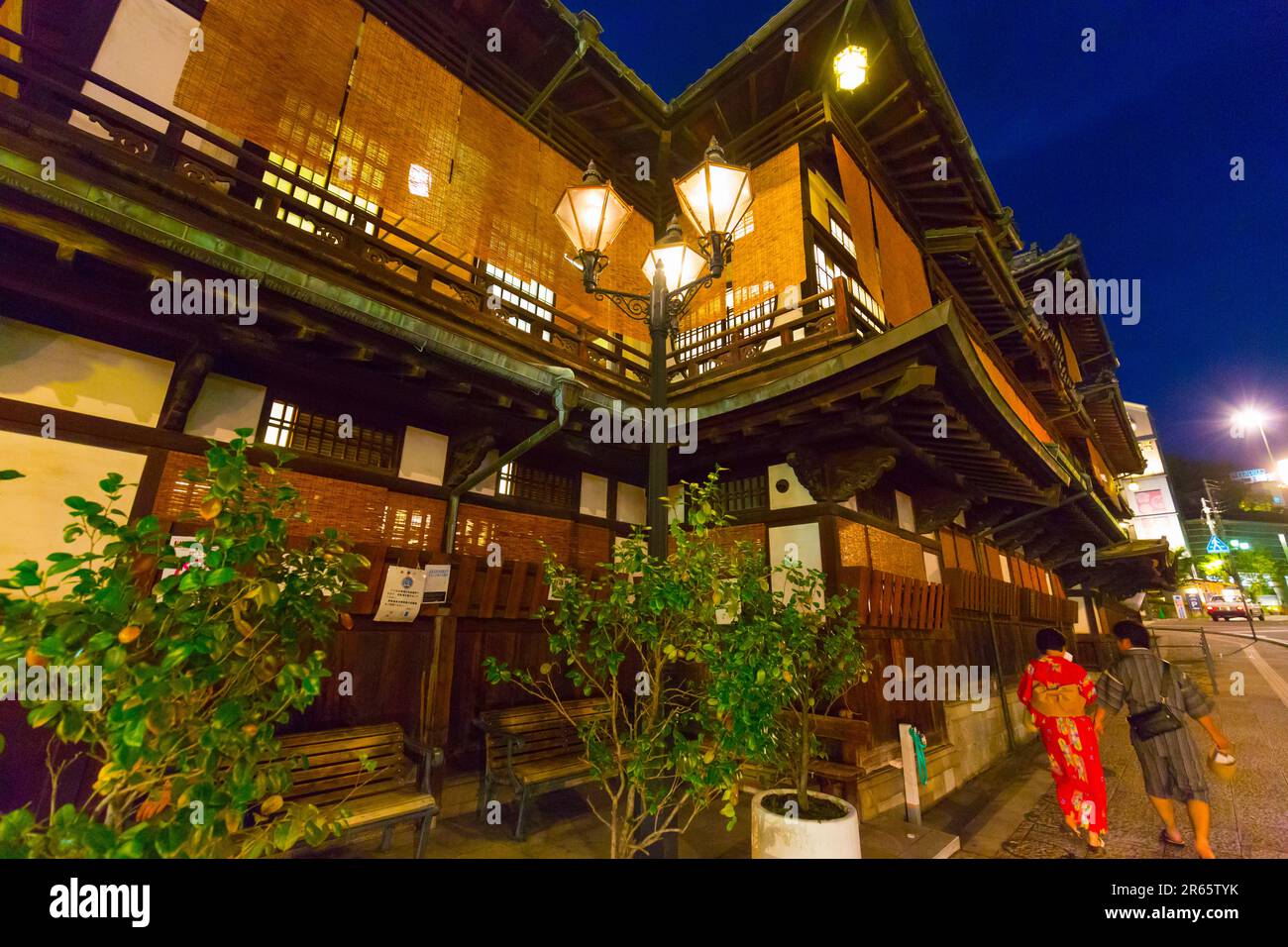 Dogo Onsen Honkan at night Stock Photo - Alamy