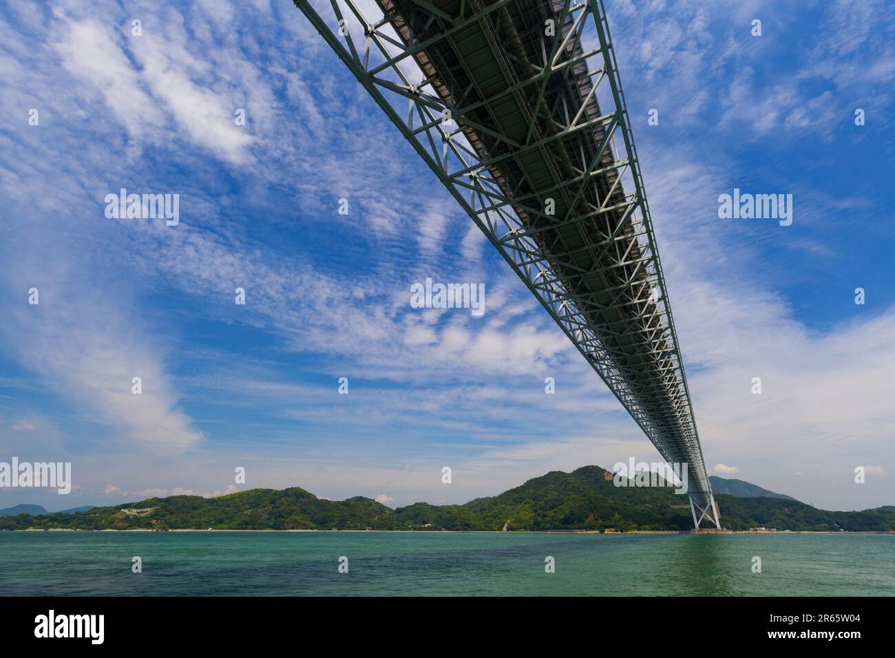 Innoshima Ohashi Bridge against the blue sky Stock Photo - Alamy