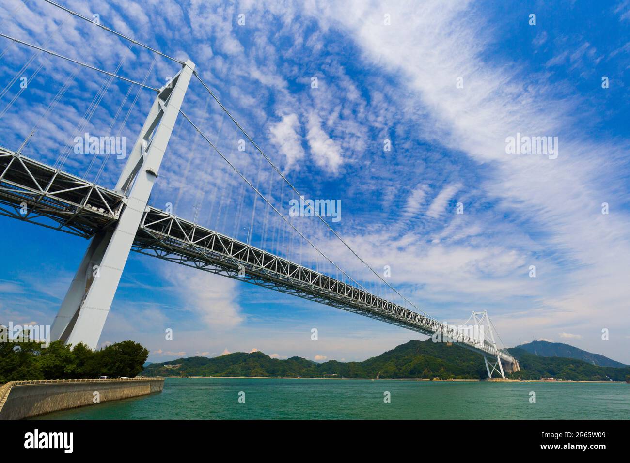 Innoshima Ohashi Bridge against the blue sky Stock Photo - Alamy