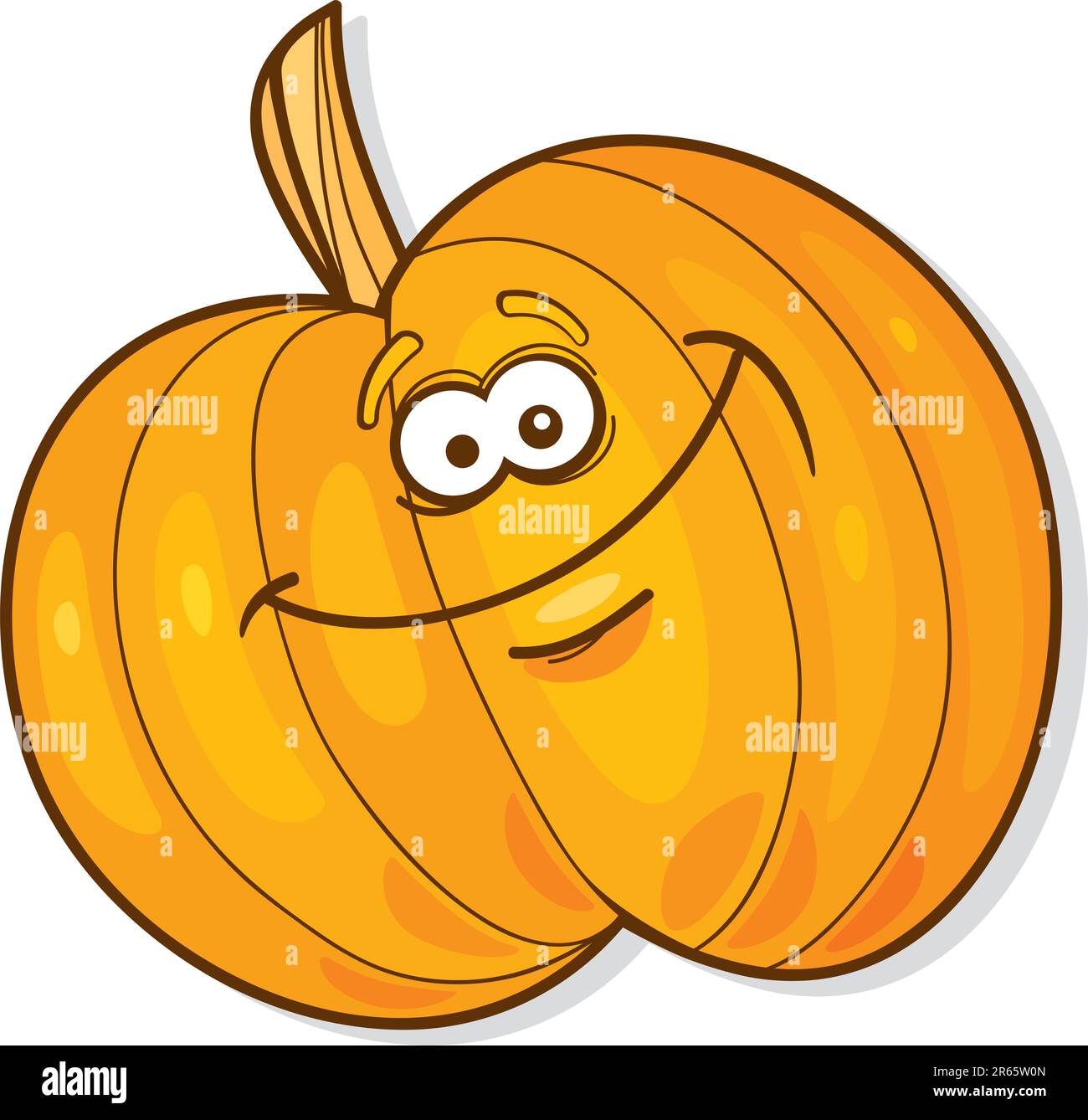 Cartoon illustration of happy pumpkin Stock Vector Image & Art - Alamy