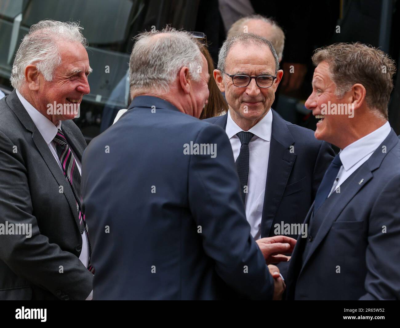 (left to right) former Northern Ireland players Gerry Armstrong, Billy ...