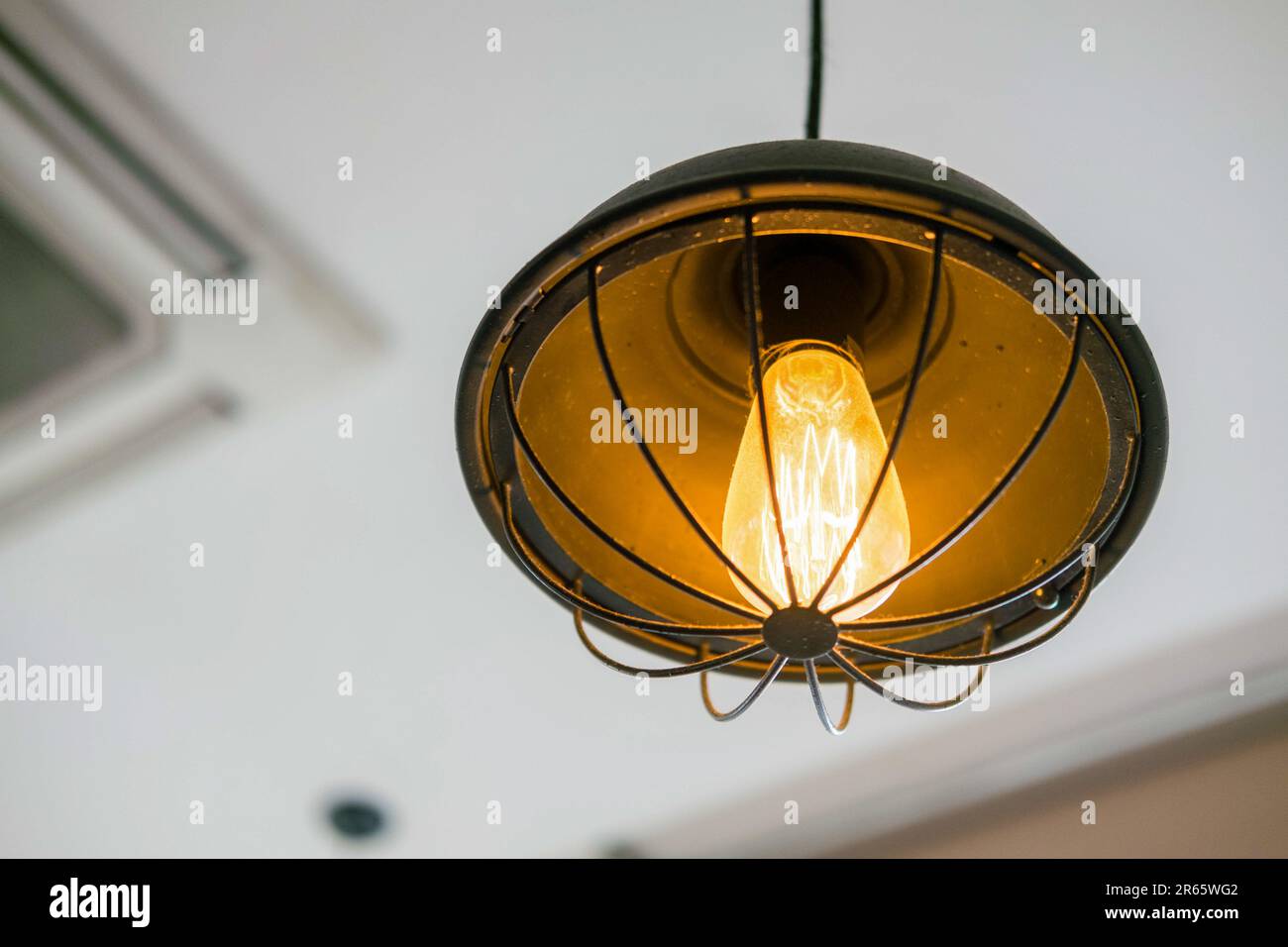 Hanging Edison light bulb, also known as filament light bulb Stock ...