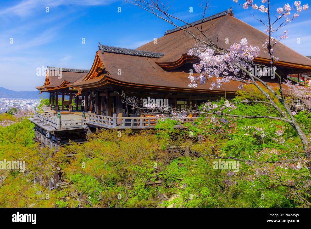 Kiyomizu-dera Temple in Spring with Cherry Blossoms Stock Photo - Alamy