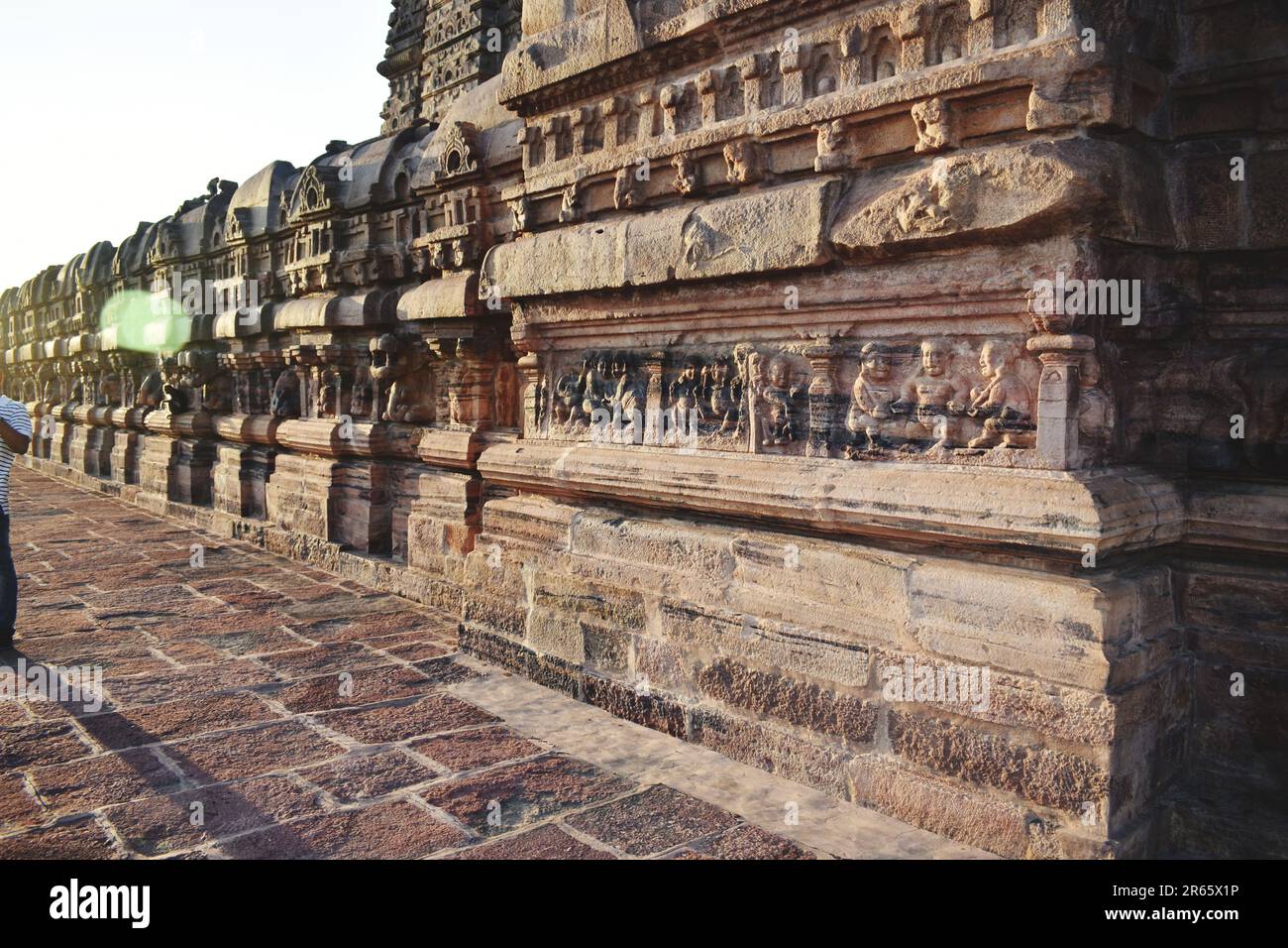 A high resolution closeup shot of an ancient temple wall adorned with ...