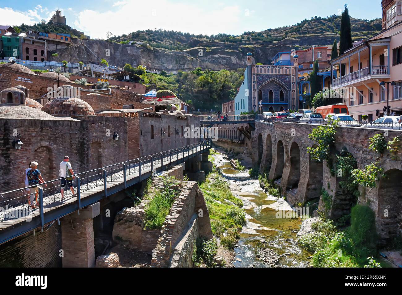 A picturesque shot of the famous sulfur baths in Tbilisi, Georgia Stock ...