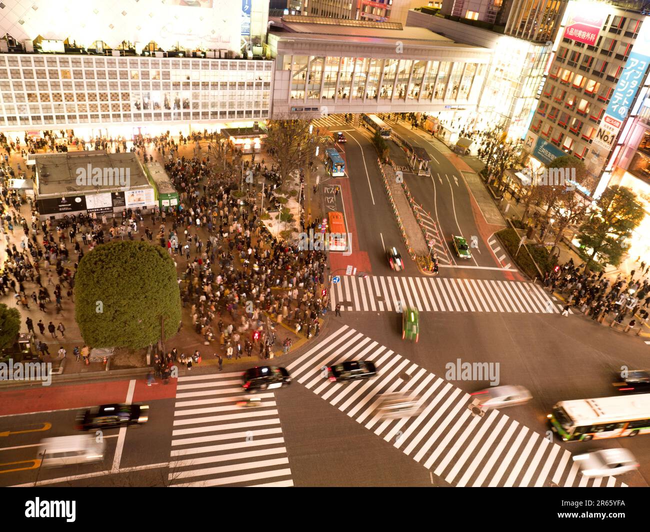 Shibuya Scramble Crossing at dusk Stock Photo - Alamy