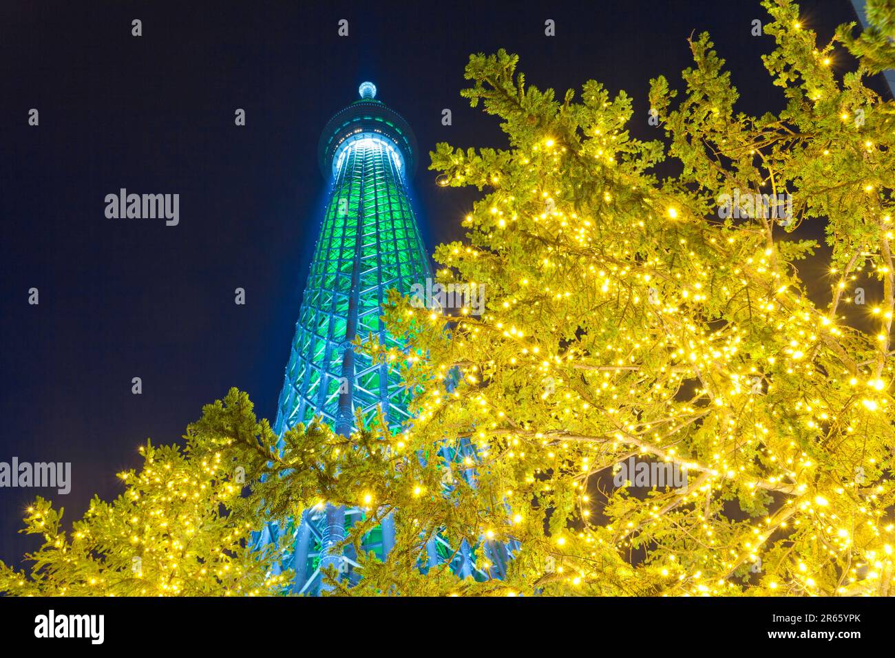 Night view of Tokyo Sky Tree Stock Photo - Alamy