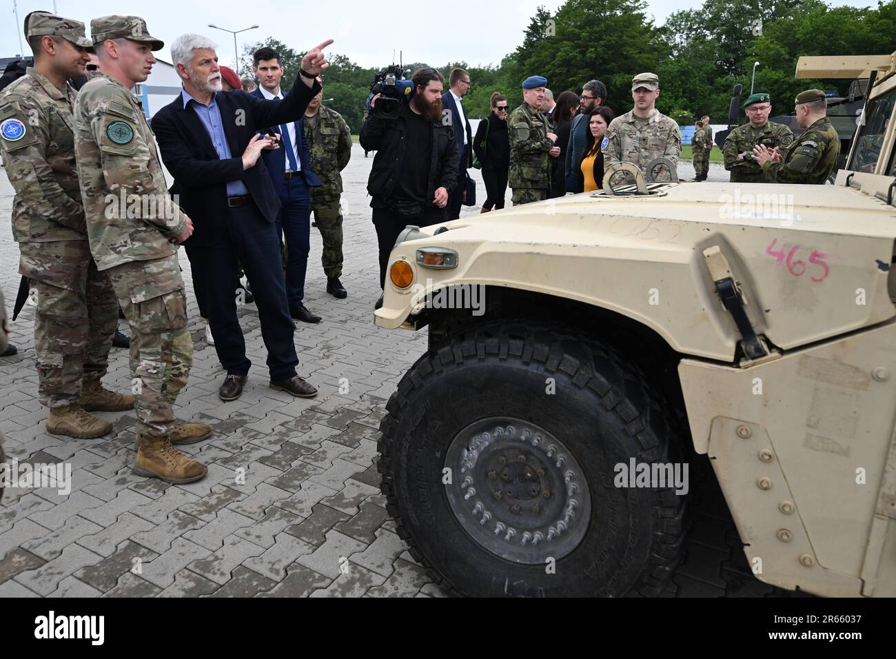Lest, Slovakia. 07th June, 2023. Czech President Petr Pavel (third from ...