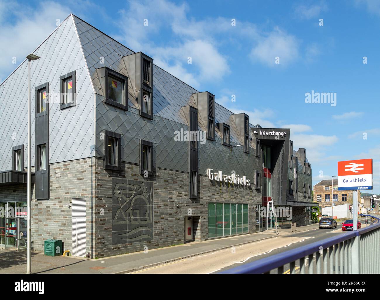 The Interchange building connecting train and bus in Galashiels ...