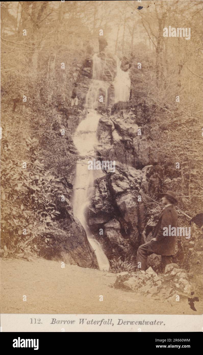 Carte de Visite: Barrow Waterfall, Derwentwater c.1860 Stock Photo - Alamy