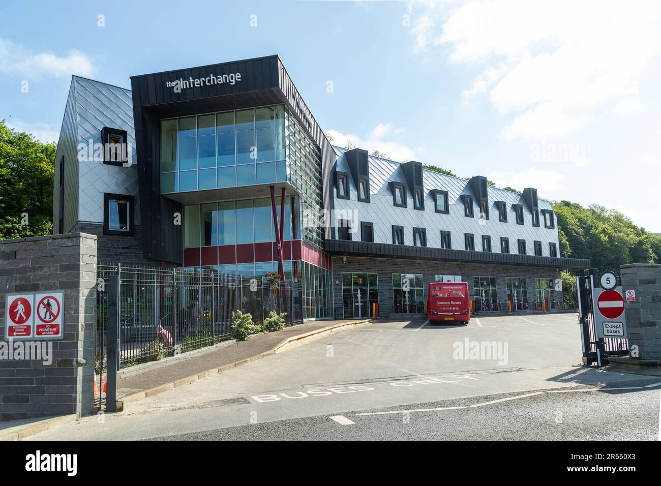 The Interchange building connecting train and bus in Galashiels ...