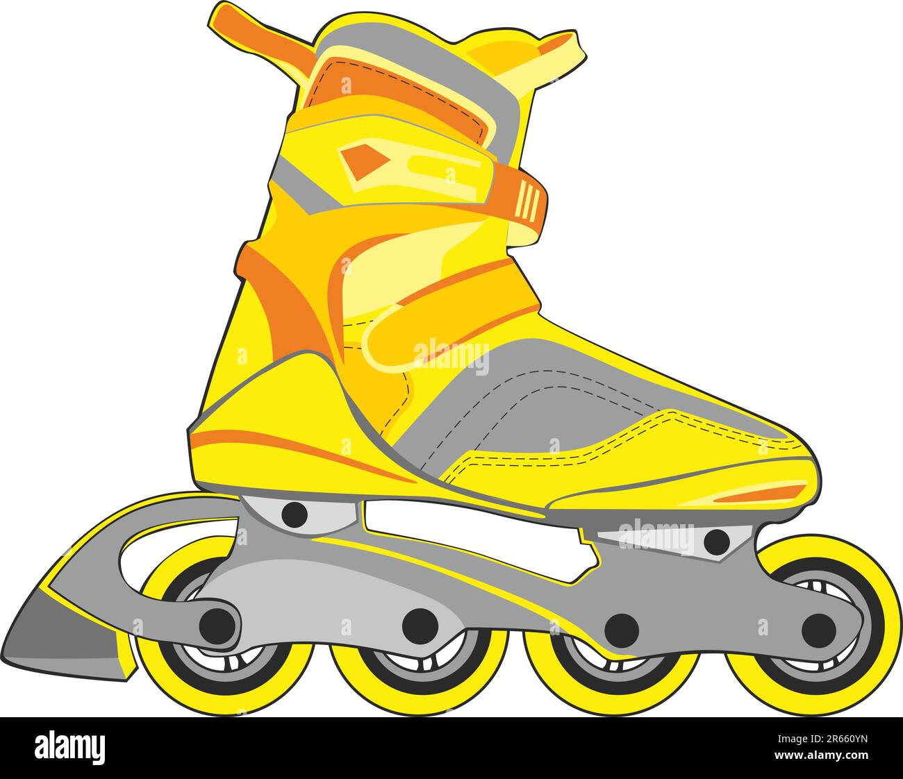 fully editable vector illustration of isolated roller skates Stock ...