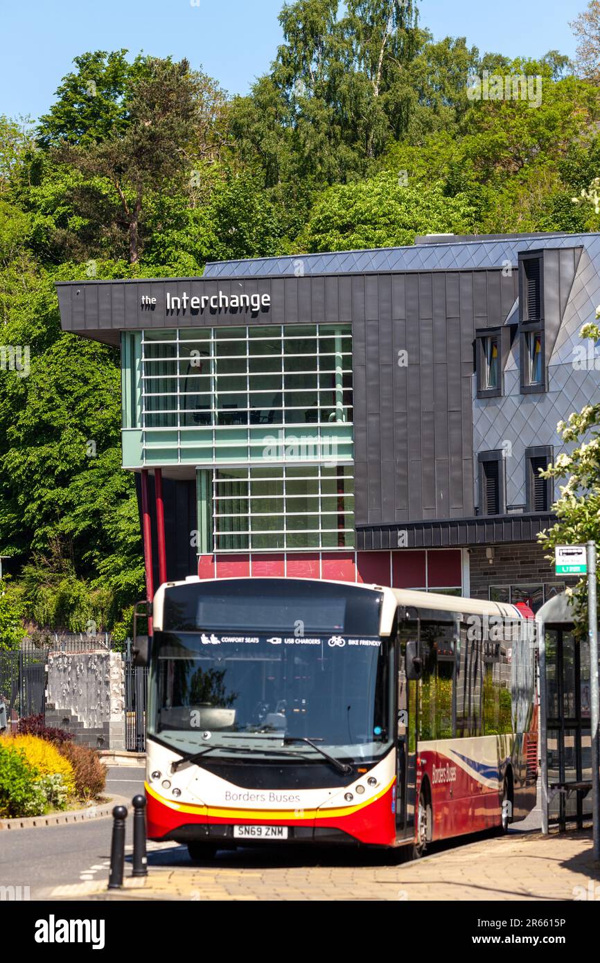 The Interchange building connecting train and bus in Galashiels ...