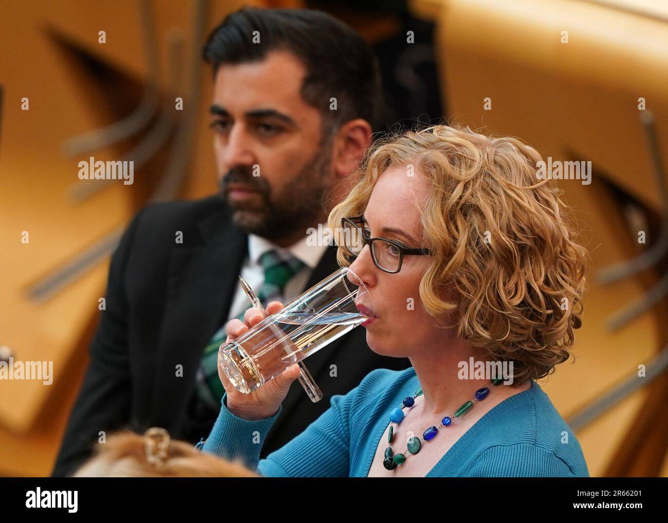 Scottish Government's circular economy minister Lorna Slater making a ...