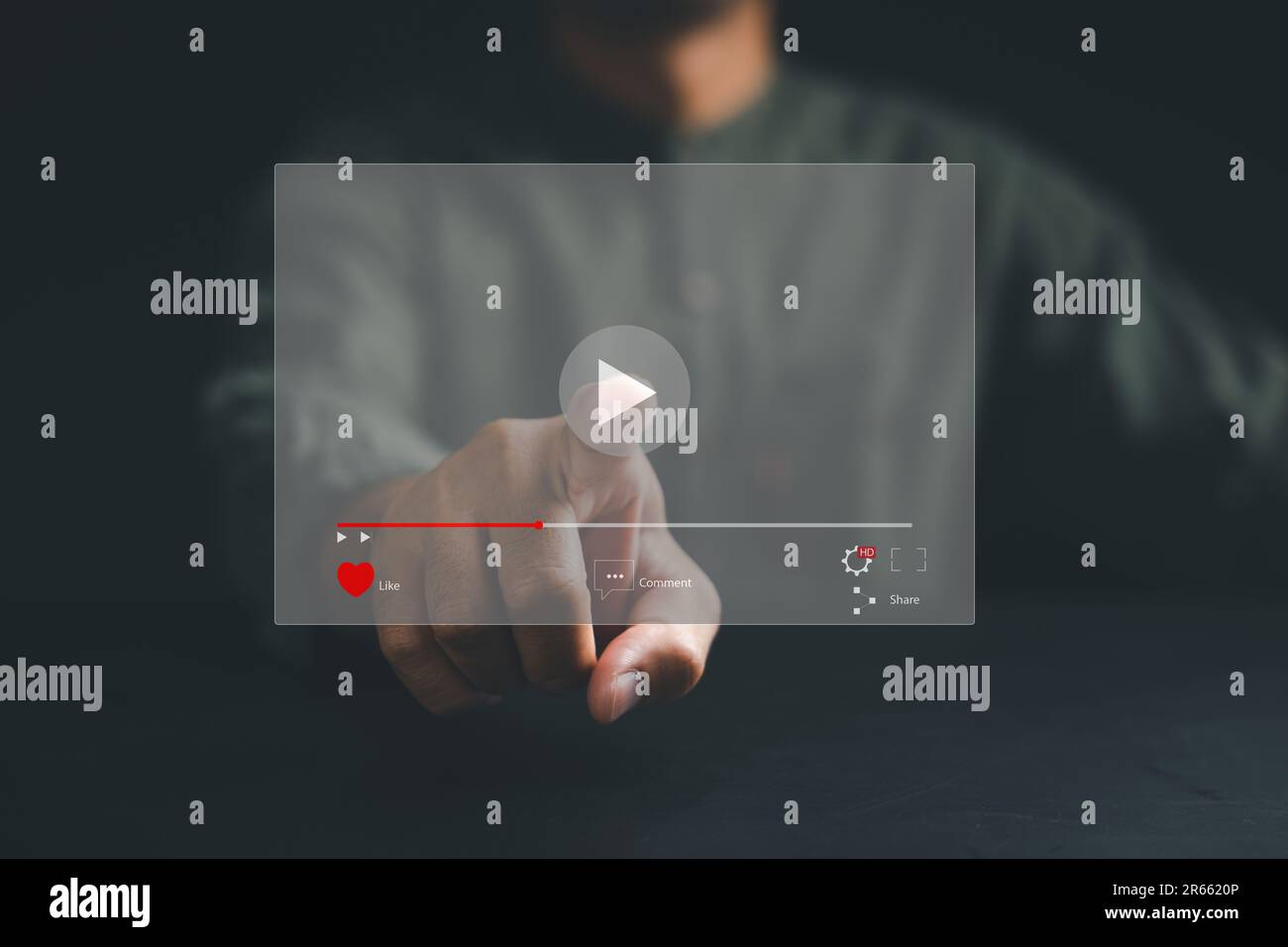 Elevate your entertainment experience with a touch as a man's hand ...